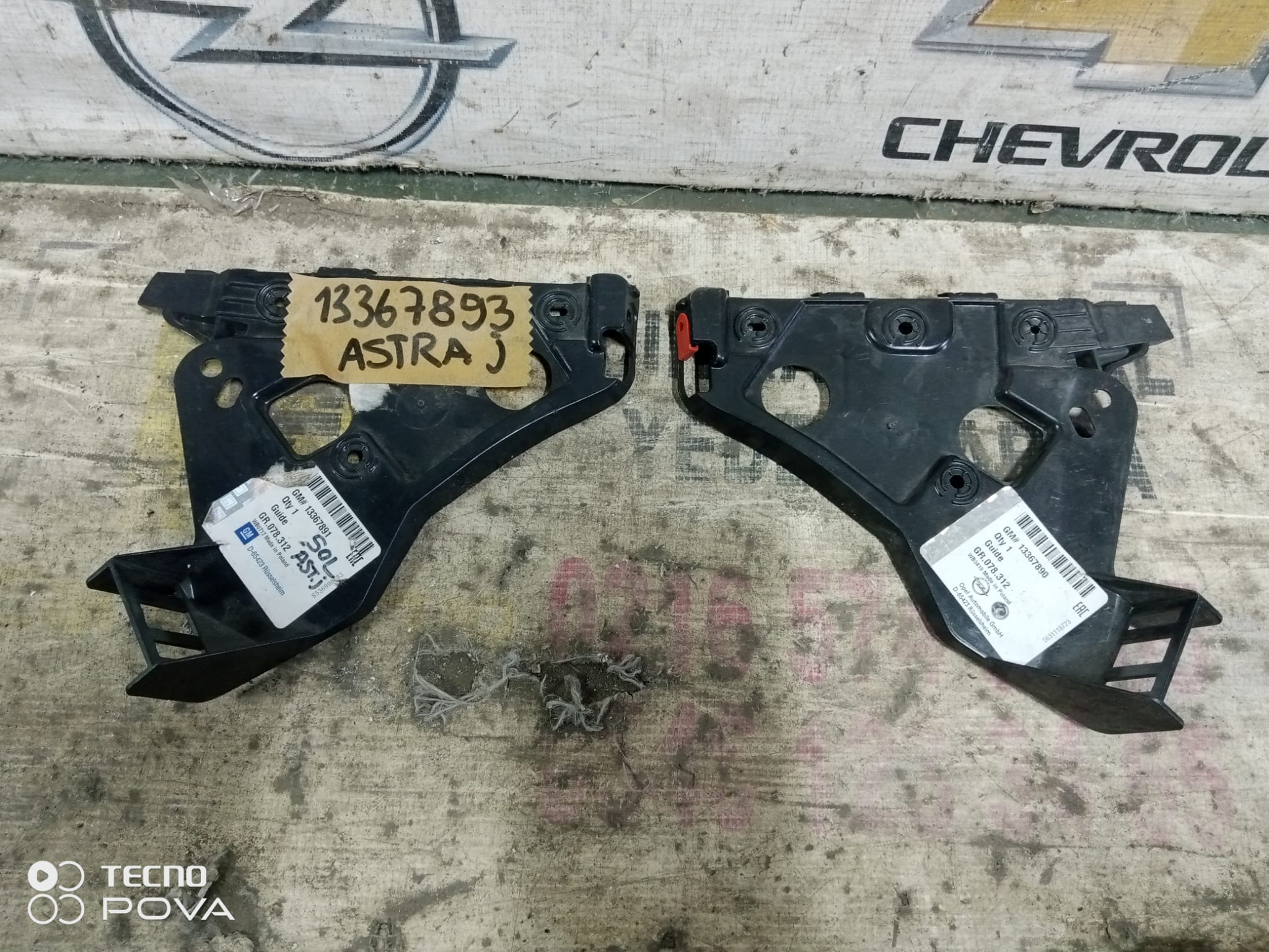 OPEL ASTRA J SAĞ SOL ÖN TAMPON BRAKETİ13367893 ÇIKMA SÖKME YEDEK PARÇA ...